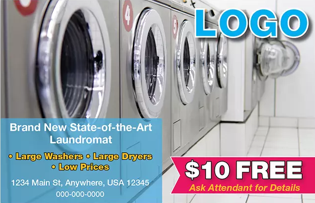 Effective Laundromat Marketing Postcards | Cactus Mailing Company