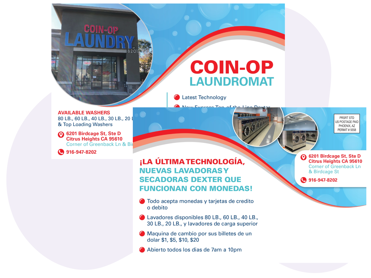 Effective Laundromat Marketing Postcards | Cactus Mailing Company